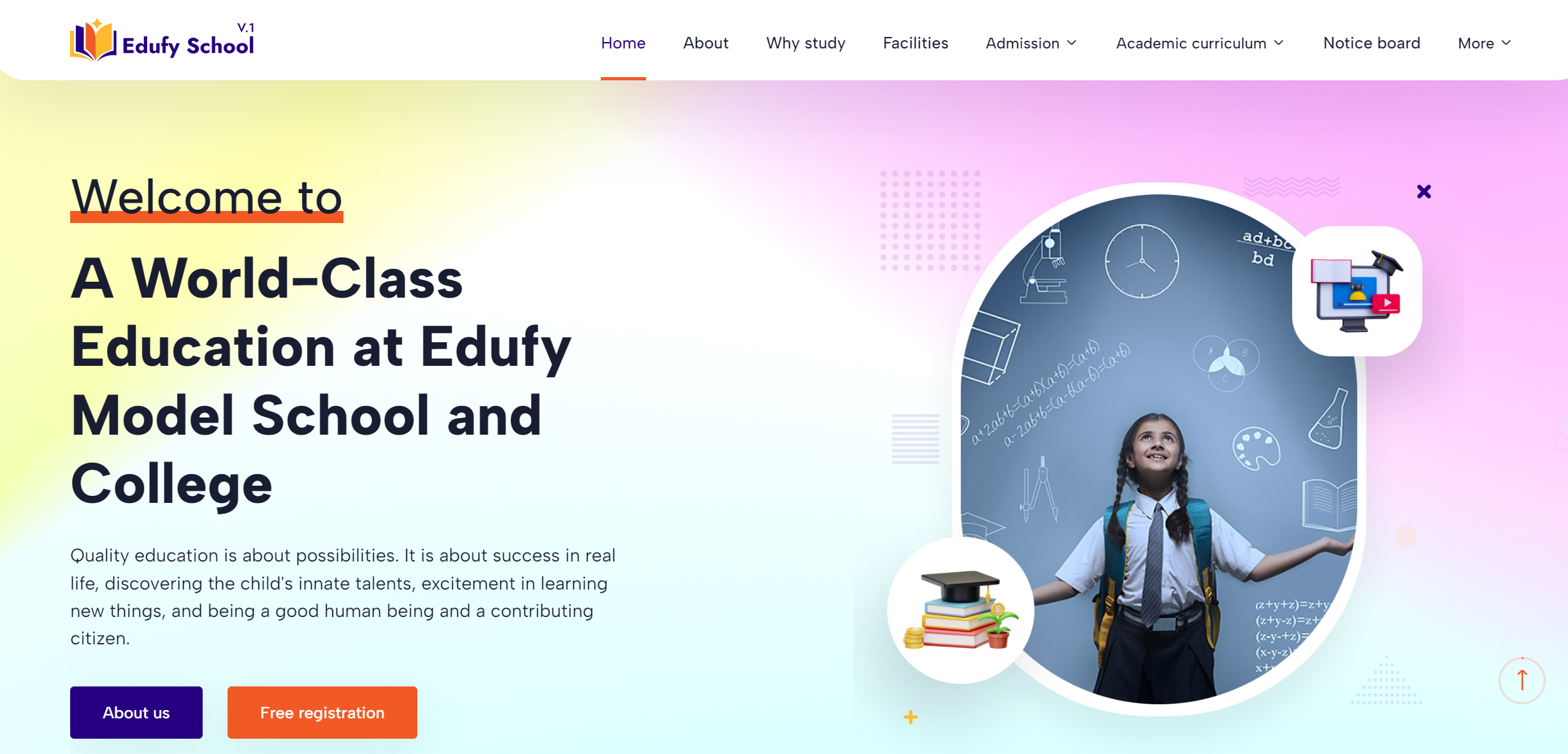 Educational Website Template V2 - Template Details
